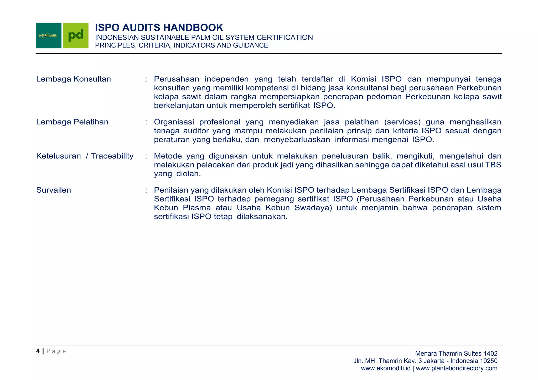 ISPO Audit Handbook | PDF