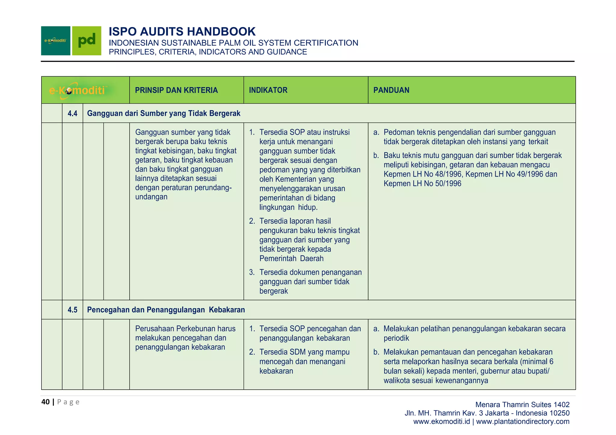 ISPO Audit Handbook | PDF