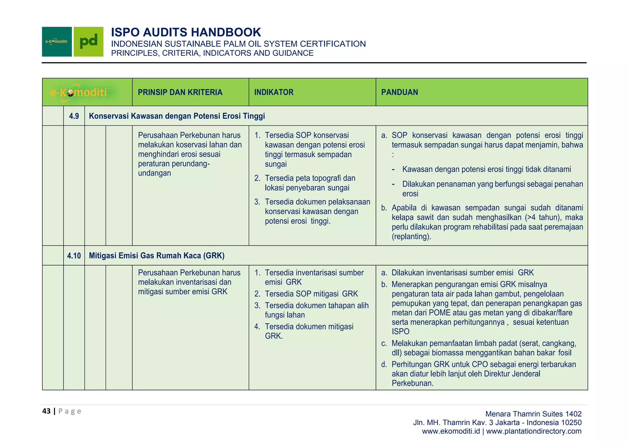 ISPO Audit Handbook | PDF