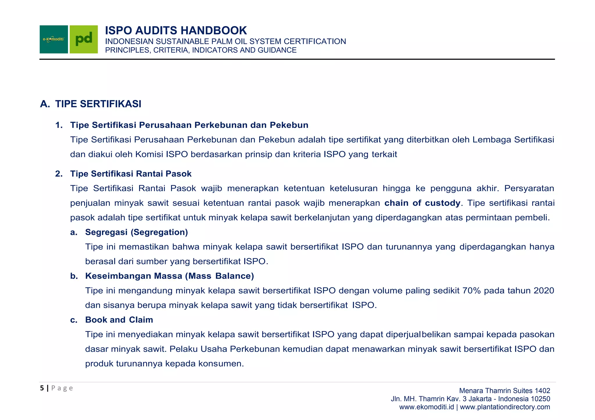 ISPO Audit Handbook | PDF