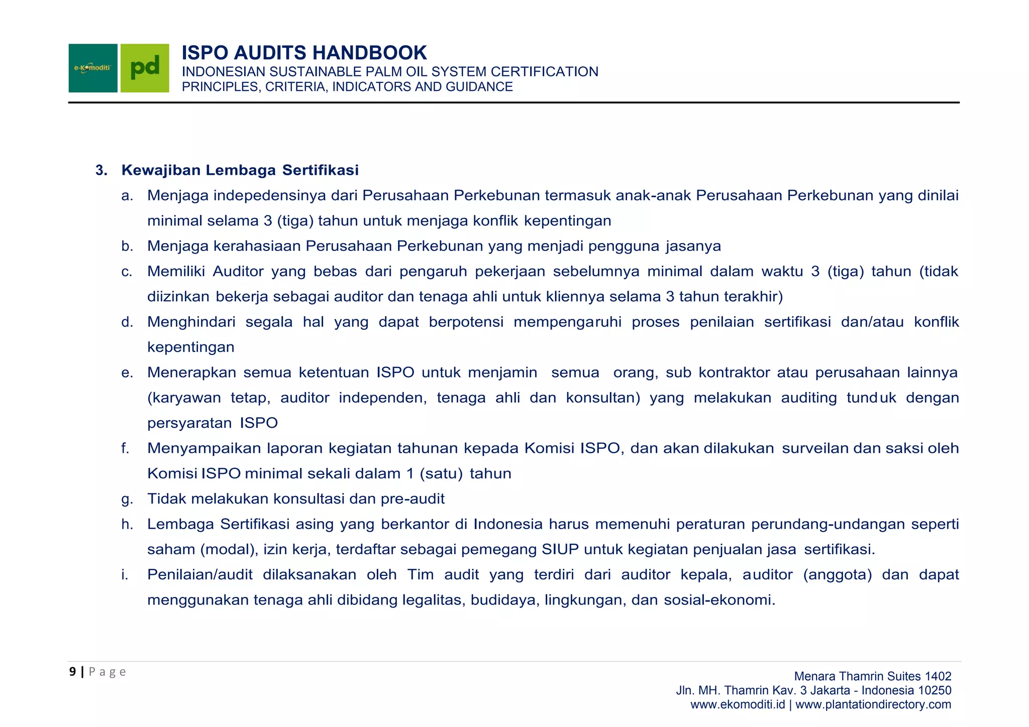 ISPO Audit Handbook | PDF
