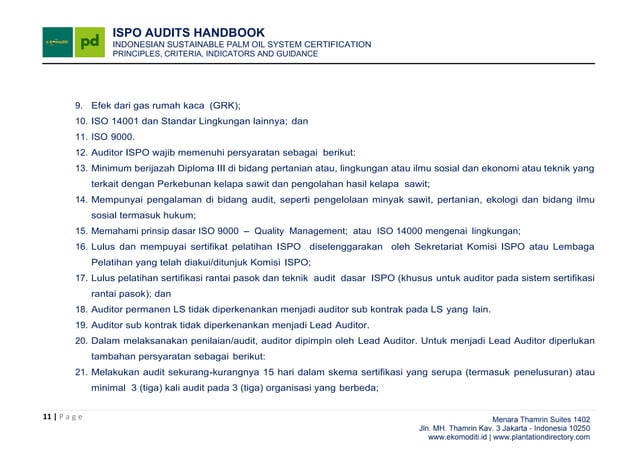 ISPO Audit Handbook | PDF