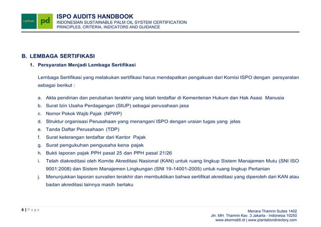 ISPO Audit Handbook | PDF