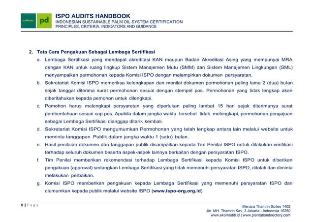 ISPO Audit Handbook | PDF