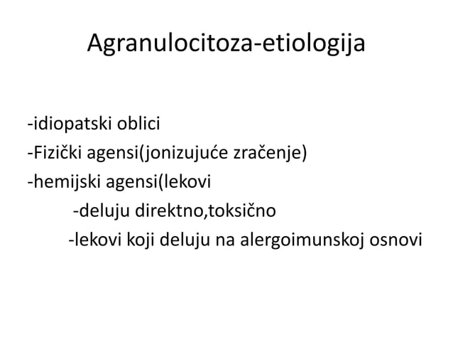 Klinička slika i bolesti granulocitne loze 53/54 | PPT