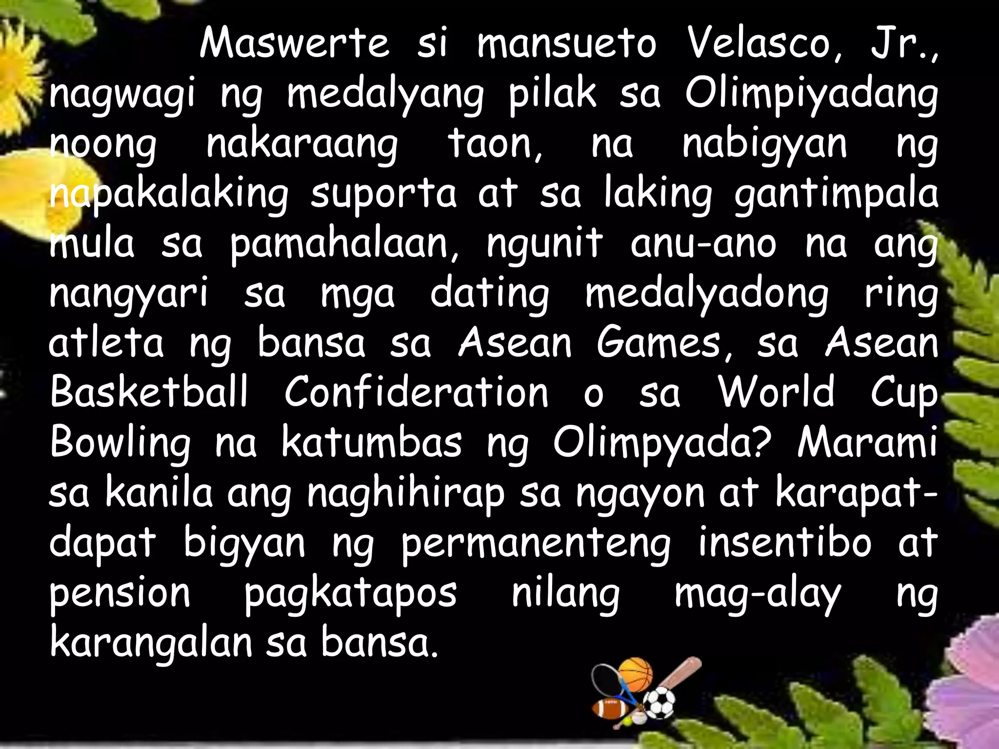 How to Write Sports o Balita | PPTX