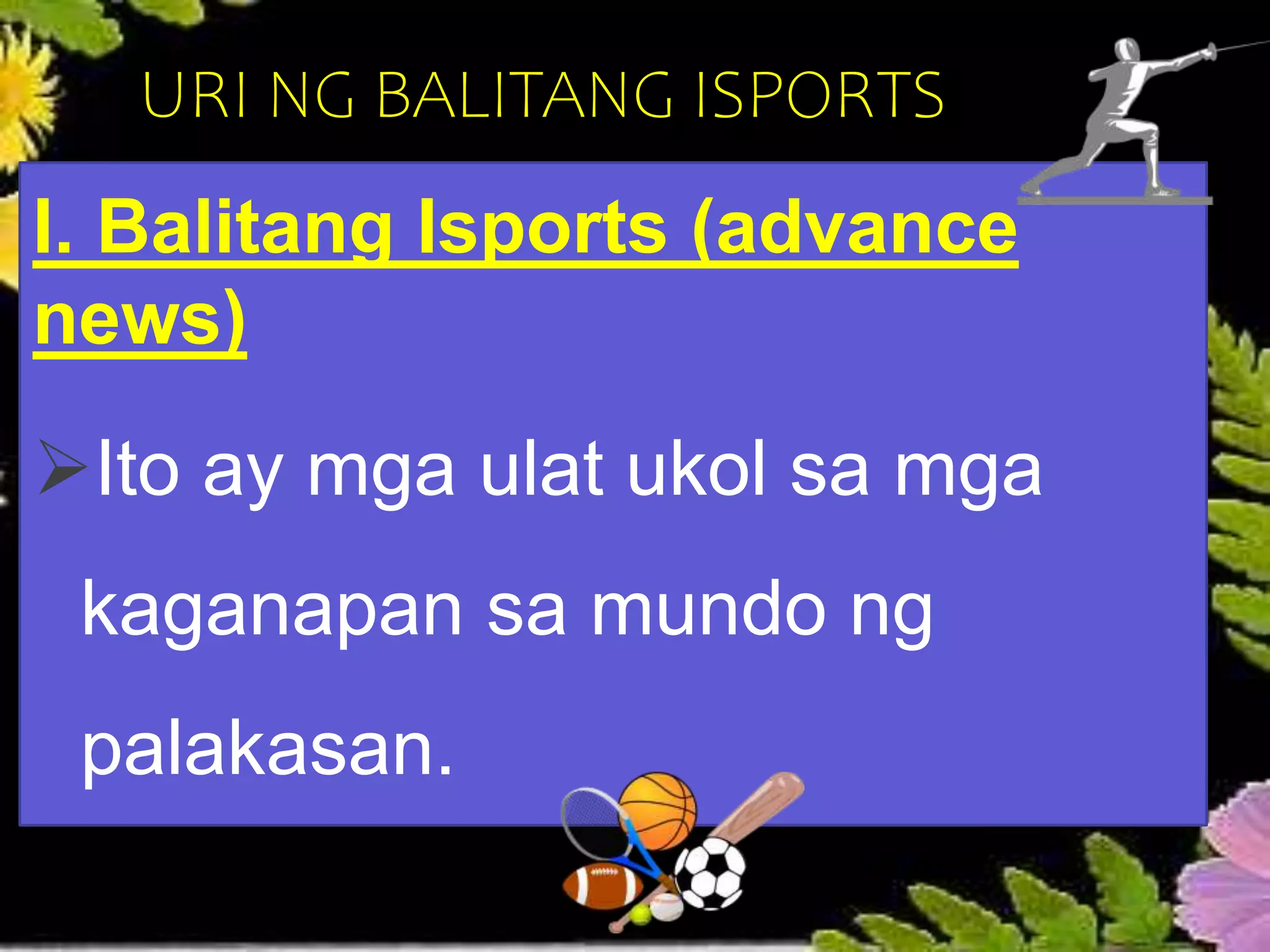 Isports Balita ppt | PPTX