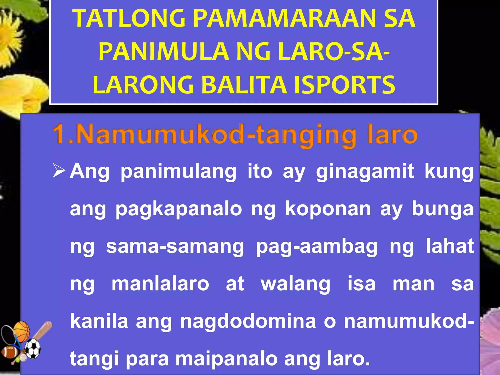 Isports Balita ppt | PPTX