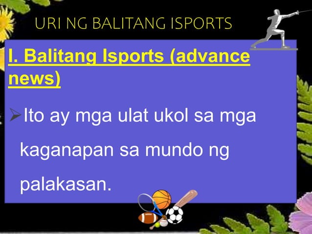Isports Balita ppt | PPTX