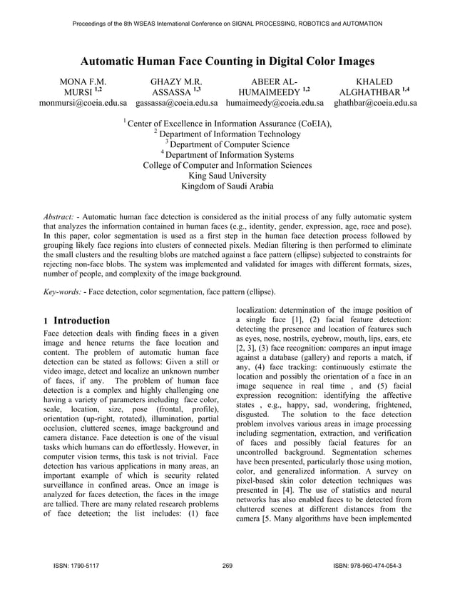 human face counting | PDF