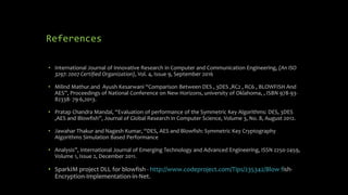 Comparative Analysis of Encryption Algorithm | PPTX