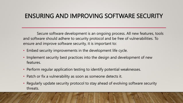 Information security software security presentation.pptx | Information and Network Security ...