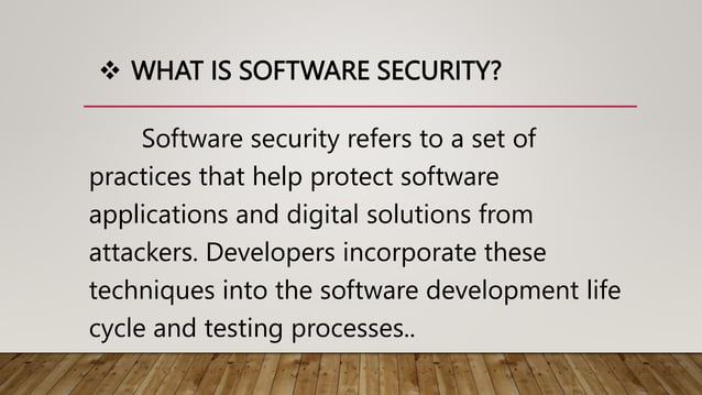 Information security software security presentation.pptx | Information and Network Security ...