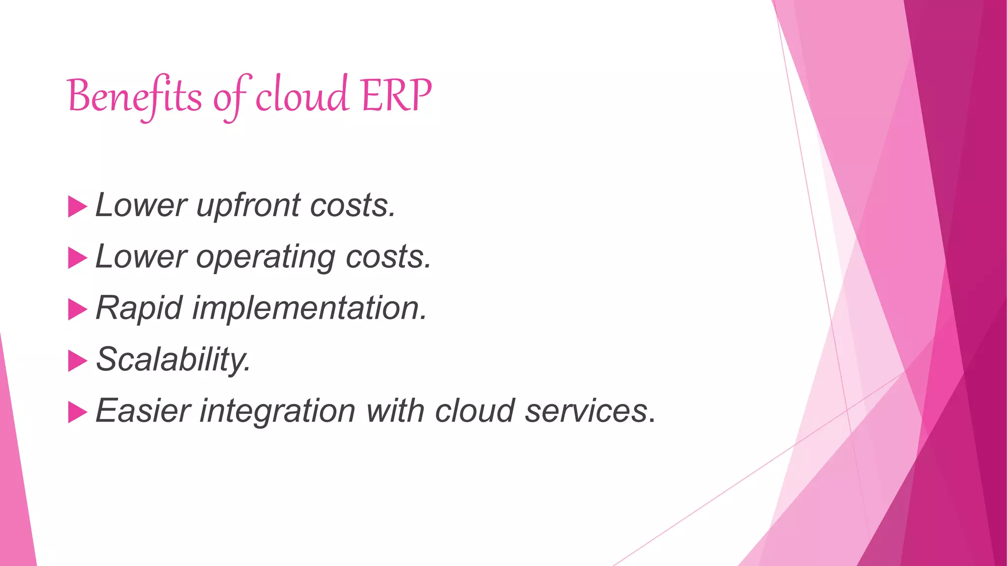 Cloud based ERP implementation | PPTX