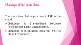 Cloud based ERP implementation | PPTX