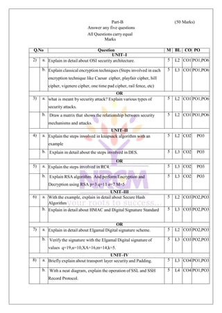 Information Security _Previous_Question paper | PDF