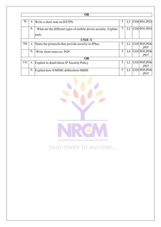 Information Security _Previous_Question paper | PDF