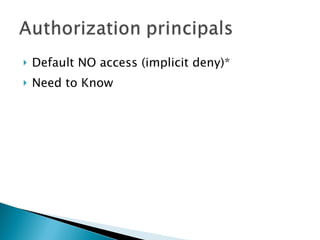 Information Security Principles - Access Control | PPT