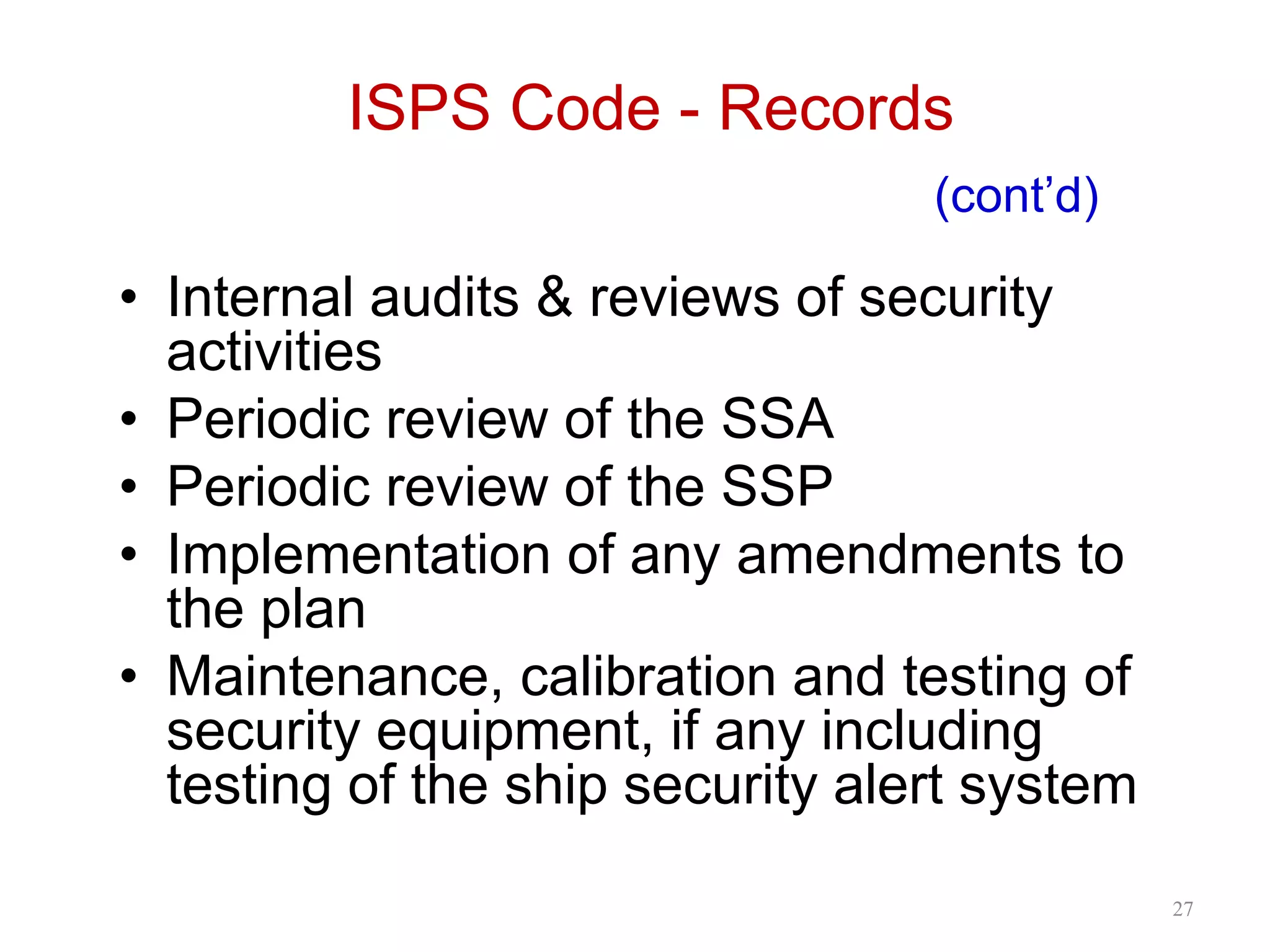 A Short Note on ISPS Code | PDF | Information and Network Security ...