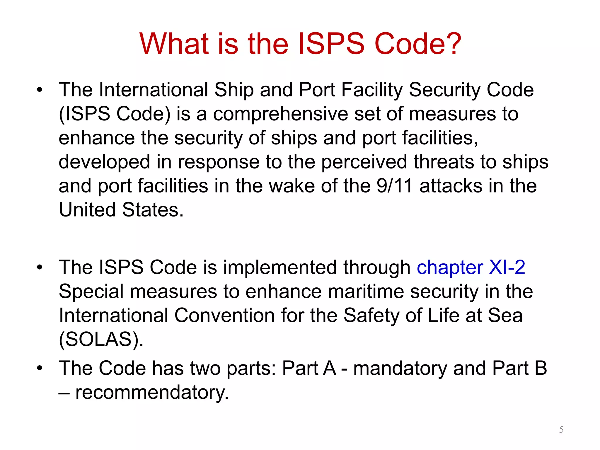 A Short Note on ISPS Code | PDF