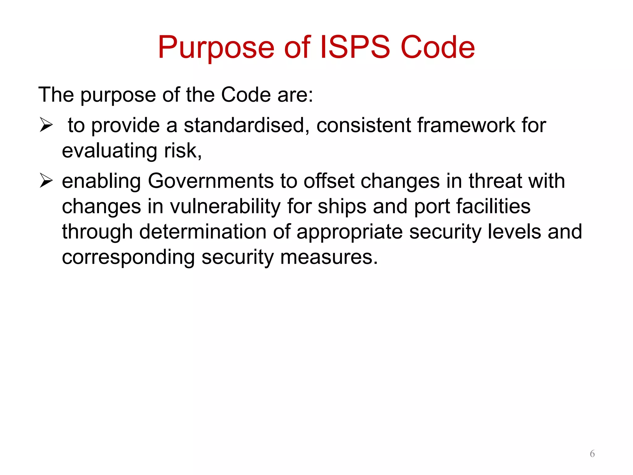A Short Note on ISPS Code | PDF