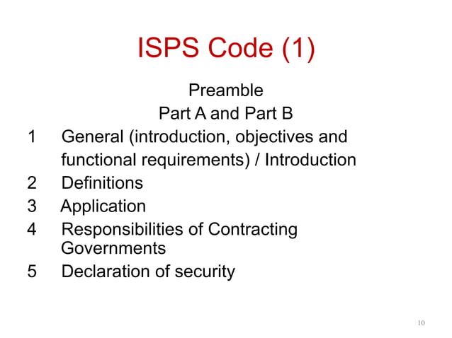A Short Note on ISPS Code | PDF | Information and Network Security ...