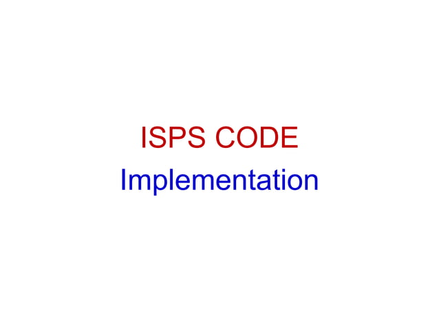 A Short Note on ISPS Code | PDF | Information and Network Security | Computing