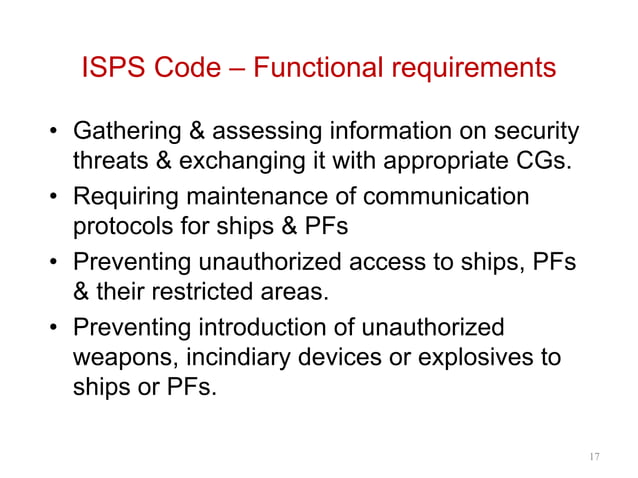 A Short Note on ISPS Code | PDF | Information and Network Security | Computing