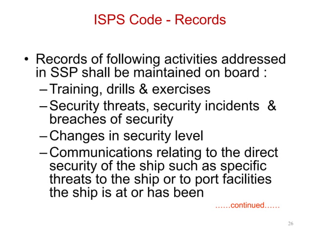 A Short Note on ISPS Code | PDF | Information and Network Security ...