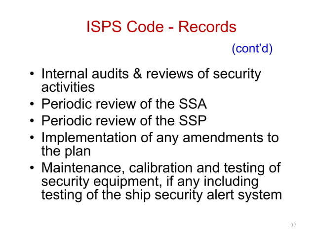 A Short Note on ISPS Code | PDF | Information and Network Security ...