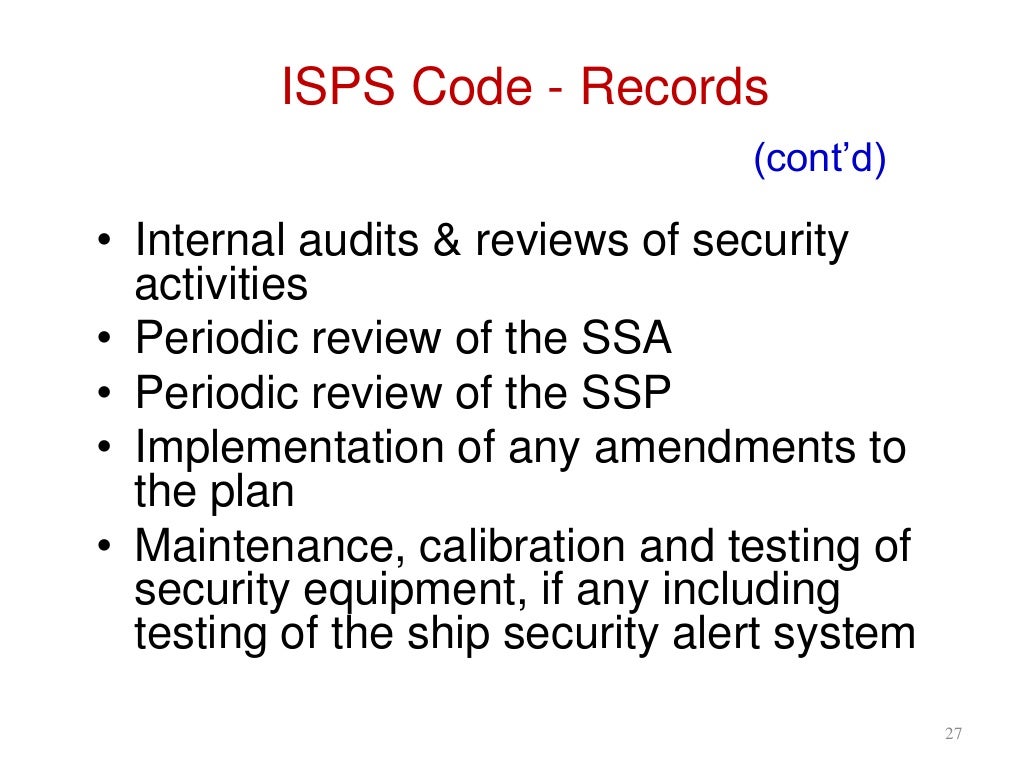 A Short Note On Isps Code
