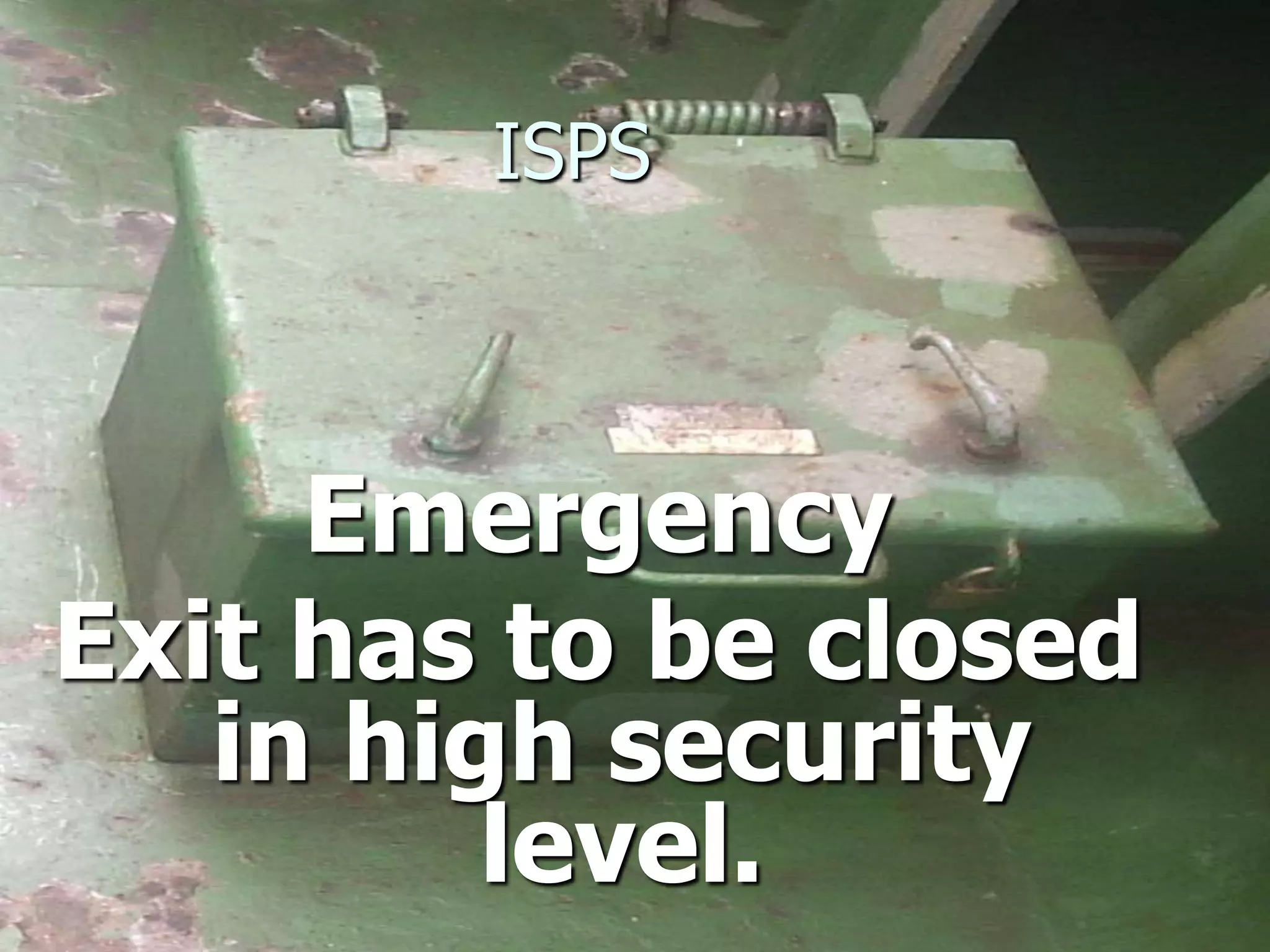 ISPS: Security Awareness Training / Designated Security Duty | PPT
