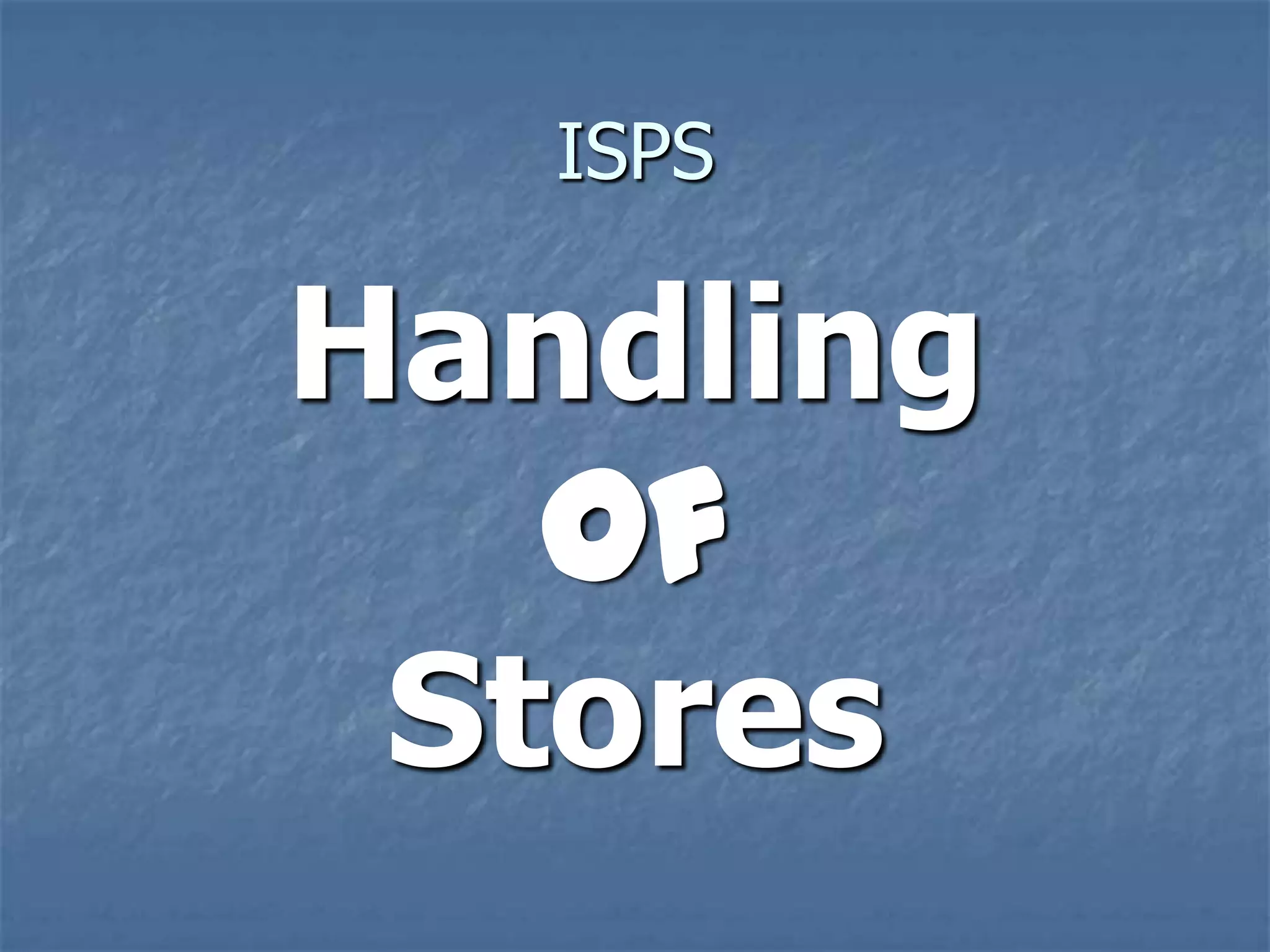 ISPS: Security Awareness Training / Designated Security Duty | PPT