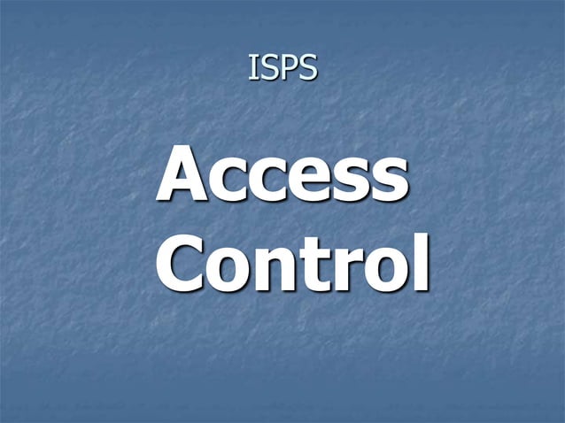 ISPS: Security Awareness Training / Designated Security Duty | PPT
