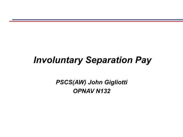 Isp Involuntary Separation Pay training presentation | PPT | Internet ...