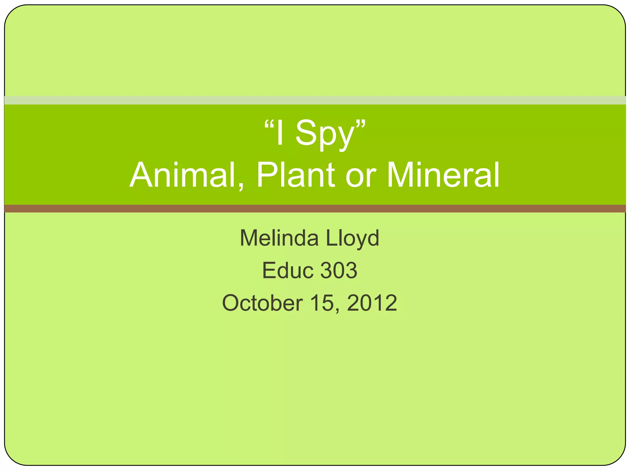 I spy | PPTX