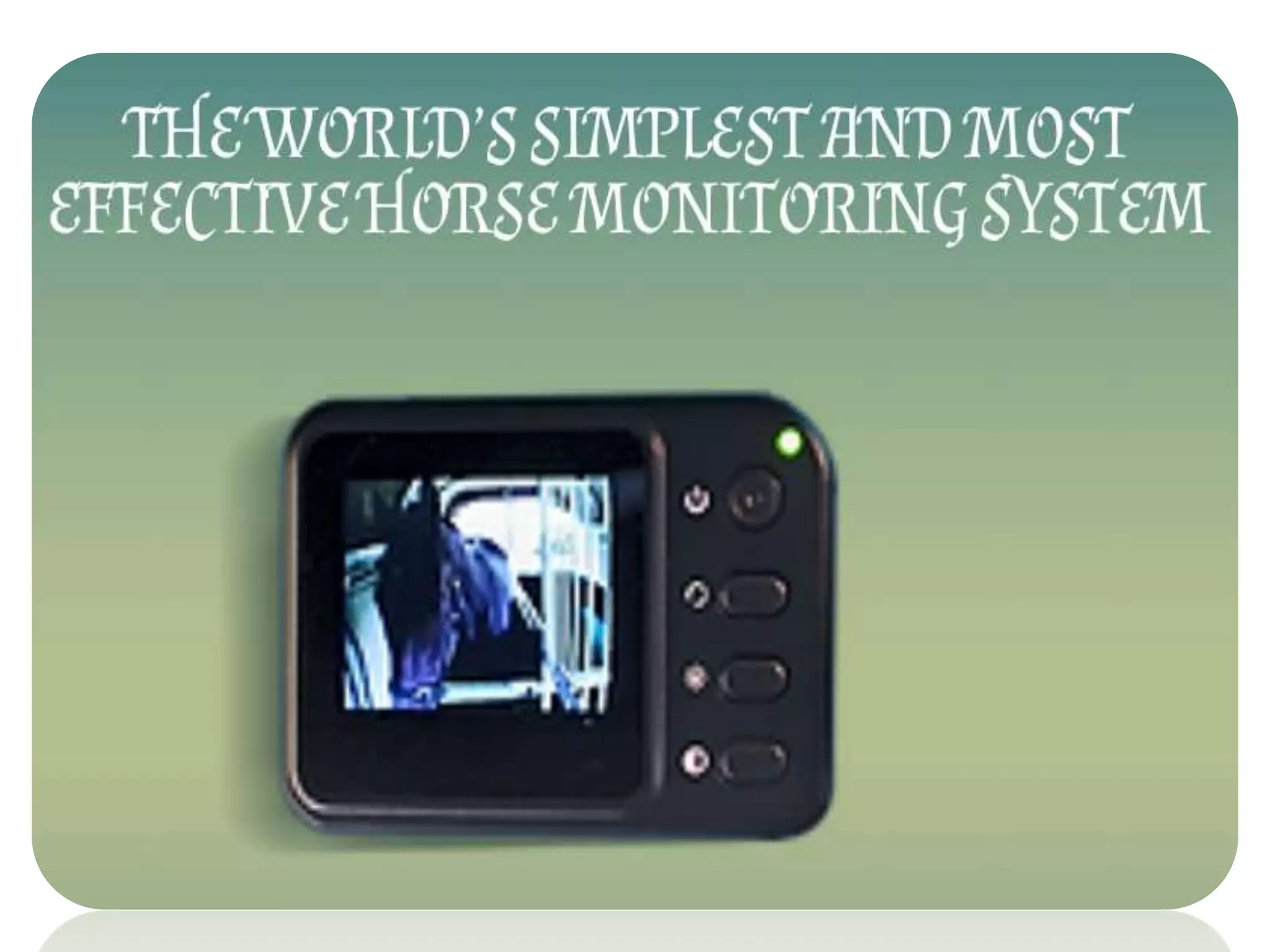 Ispy Wireless Monitor System Horse Camera | PPTX
