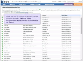 iSqFt Best Practices: Updating Directory | PPT