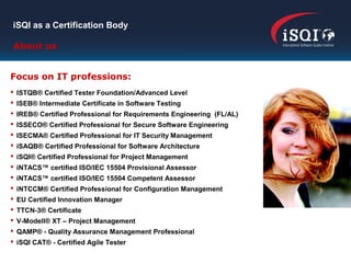 ISTQB - Certifying Software Testers Worldwide | PPT