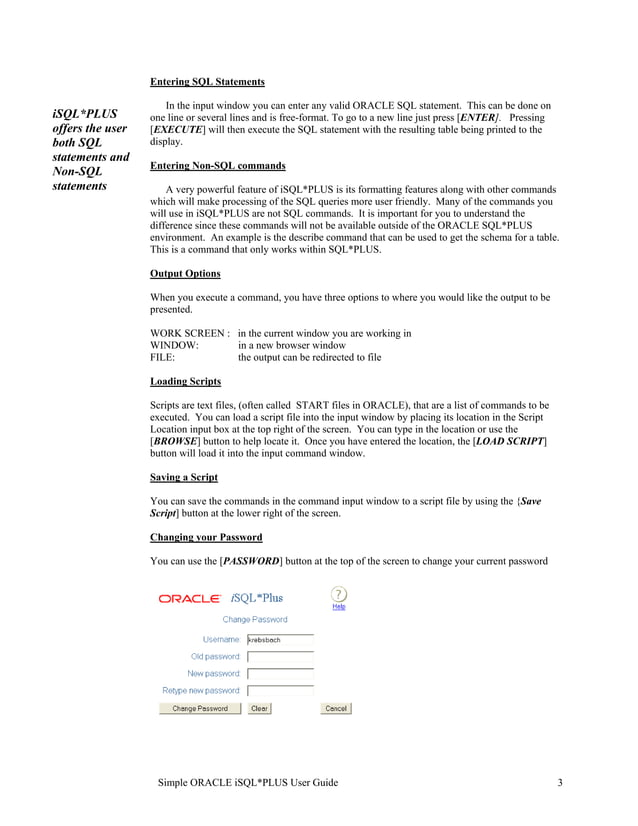 Isqlplus command | PDF