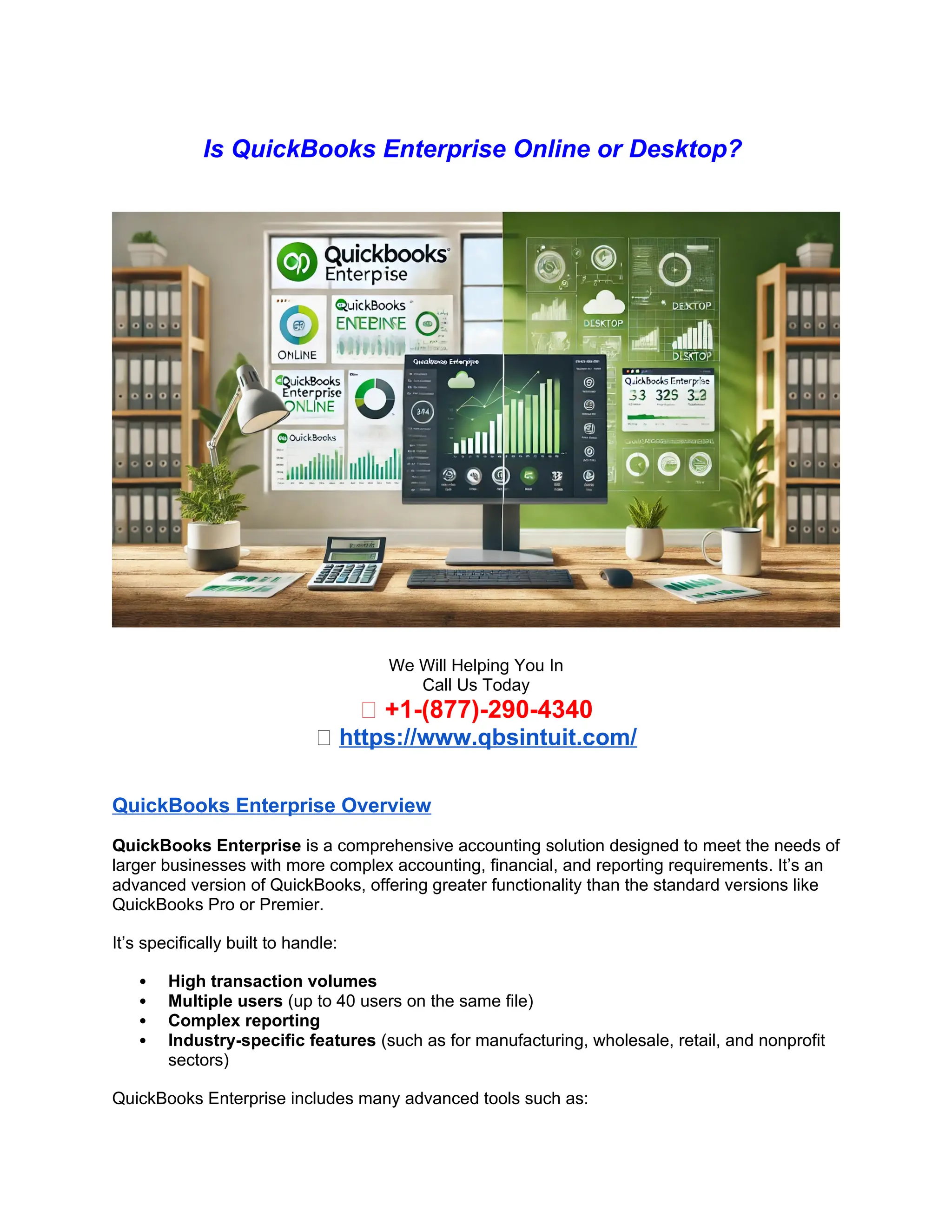 Is QuickBooks Enterprise Online or Desktop.docx