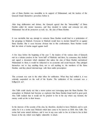 C5 - The Economic & Social Boycott of The Banu Hashim | PDF