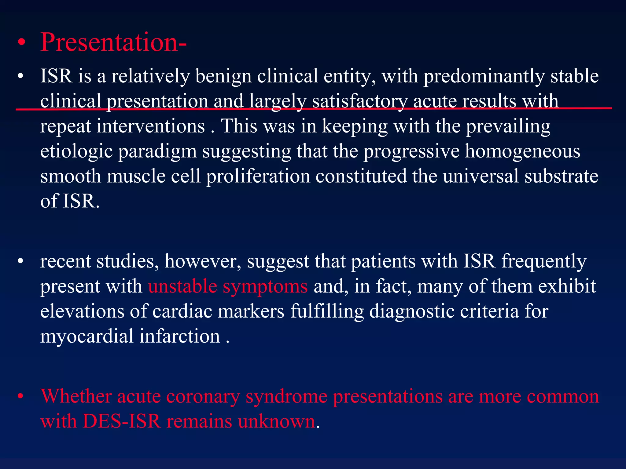 In stent re stenosis | PPTX