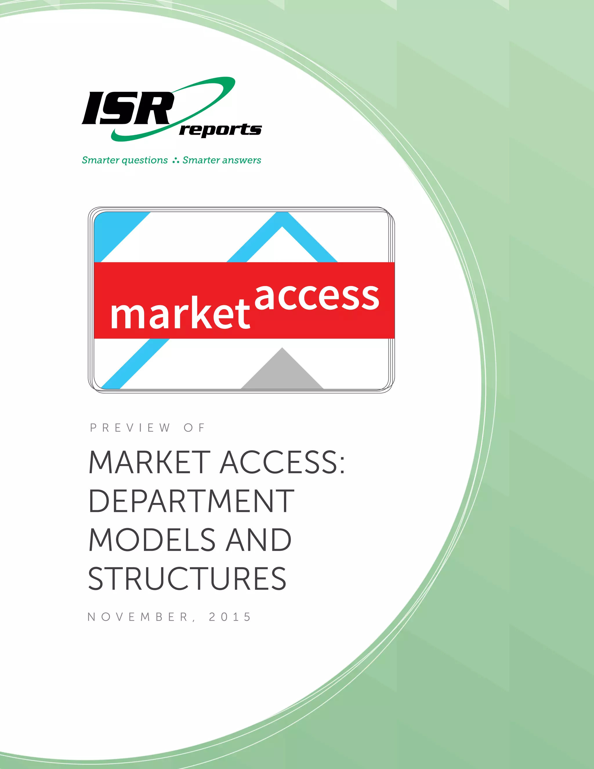 Market Access: department models and structures | PDF