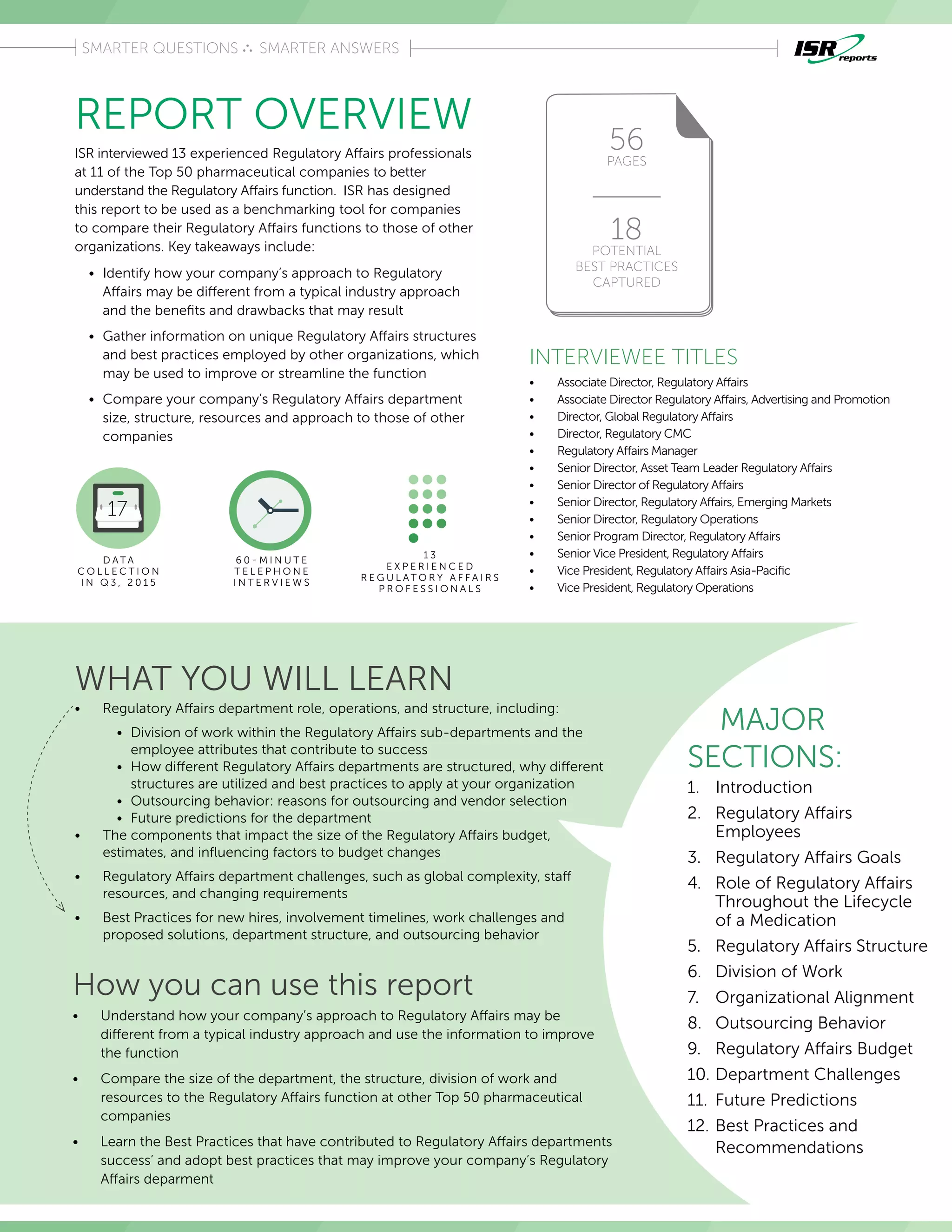 Regulatory Affairs: Department Models and Structures | PDF