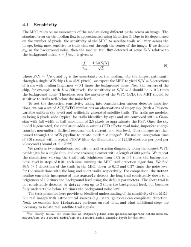 Improved Identification of Satellite Trails in ACS/WFC Imaging Using a Modified Radon Transform ...