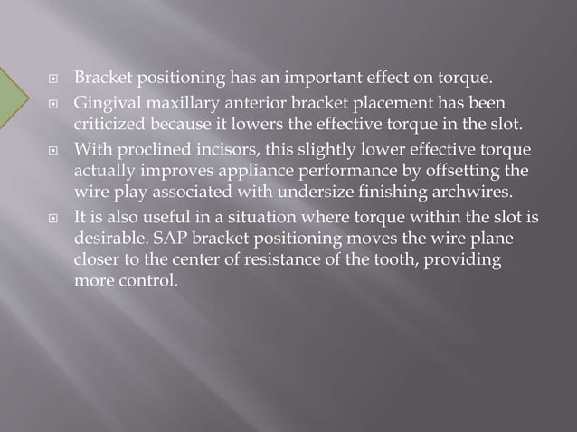 bracket positioning for smile arc protection | PPTX