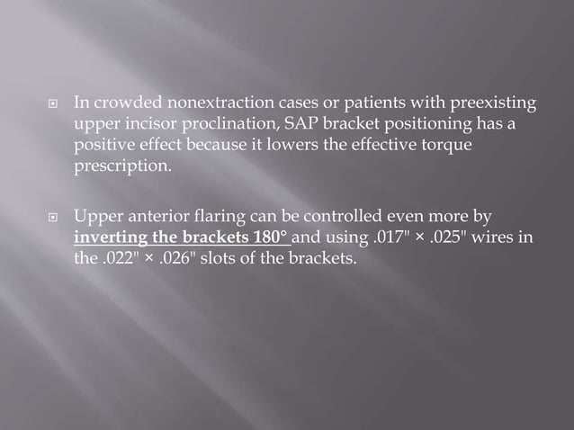 bracket positioning for smile arc protection | PPTX