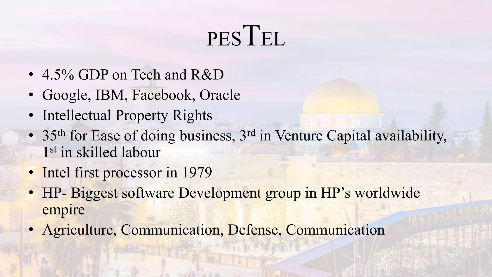 Israel - International Business Presentation, PESTEL Analysis | PPTX