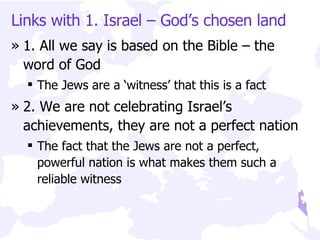 Israel at 60 - 2) The Jews - God's true witnesses | PPT